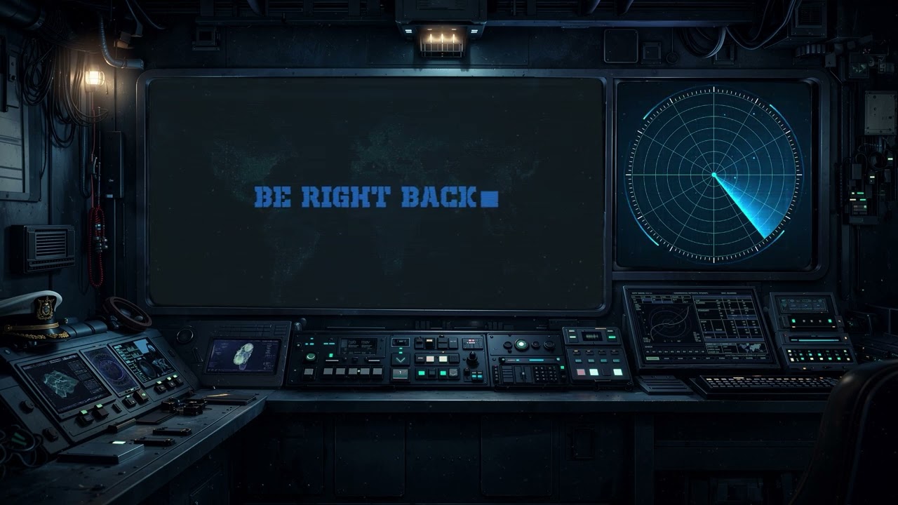 Futuristic Navigation Deck 🚀 Ship Command Center | Cyber Tech Control Room | Stream Screen