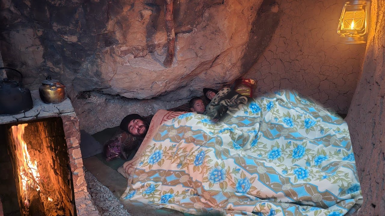 Cave-dwelling nomad life in the mountains of Iran, a cold spring night and the struggle for survival