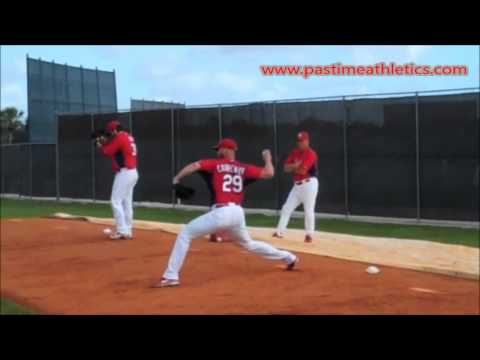 Chris Carpenter Slow Motion Baseball Pitching Mechanics - Cardinals Pitcher Tips Drills MLB