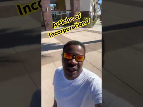 About Those Articles of Incorporation???