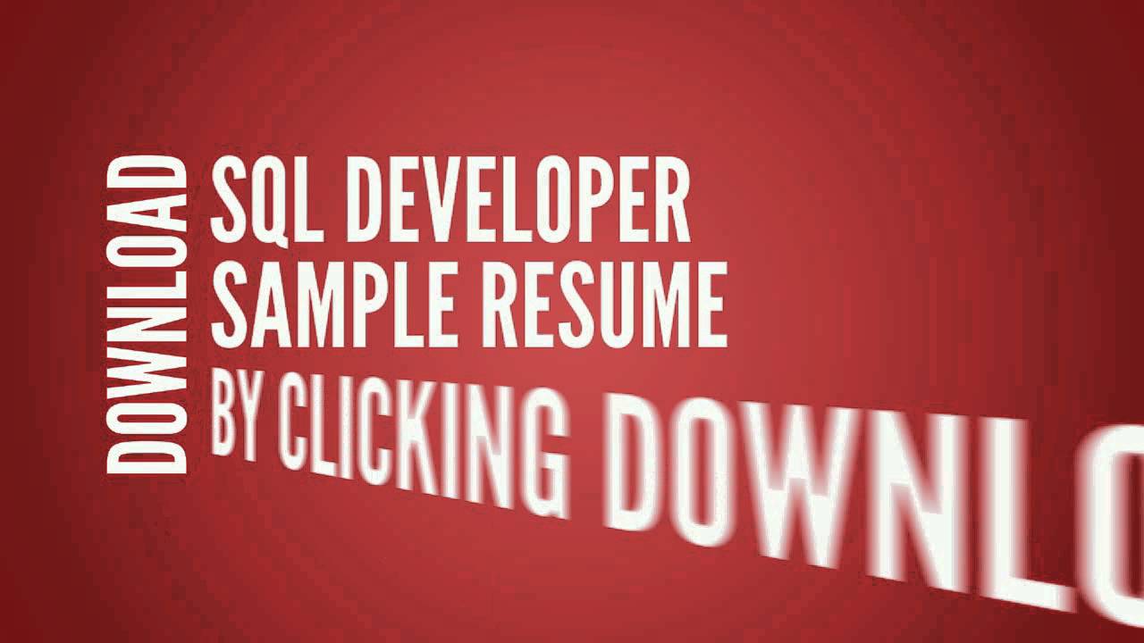 SQL Developer Resume CV Writing Tips Examples