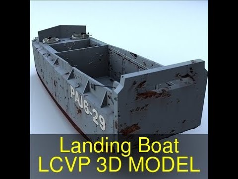 3D Model of Landing Boat LCVP Review