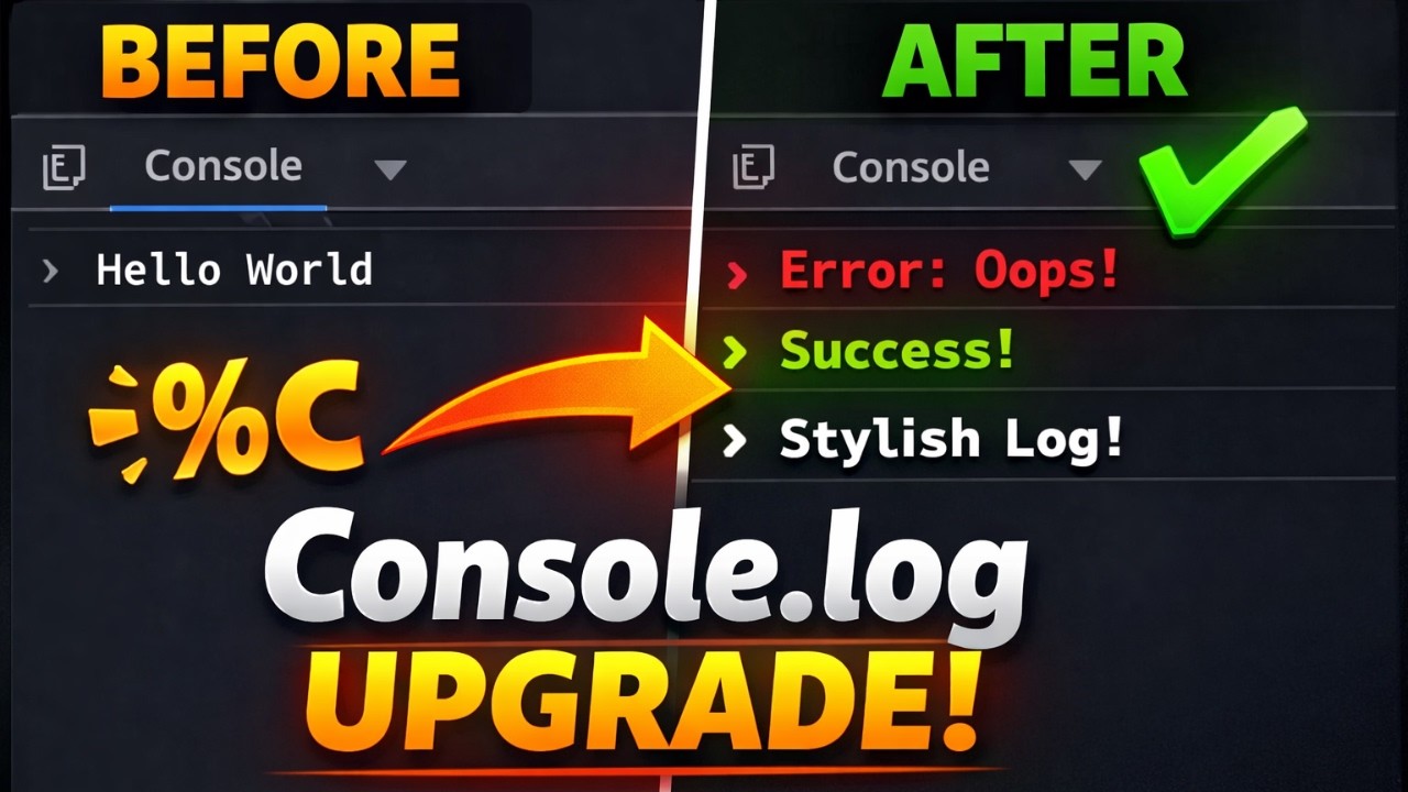 JavaScript console.log Hack | Style logs using %c in DevTools