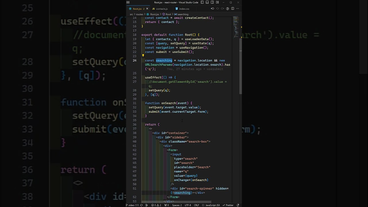 useSubmit hook to submit the form manually in React Router - react18 #react #javascript