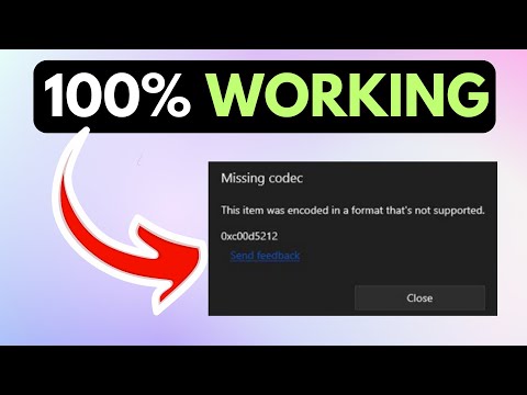 Missing Codec 0xc00d5212 Error When Playing AVI Files RESOLVED