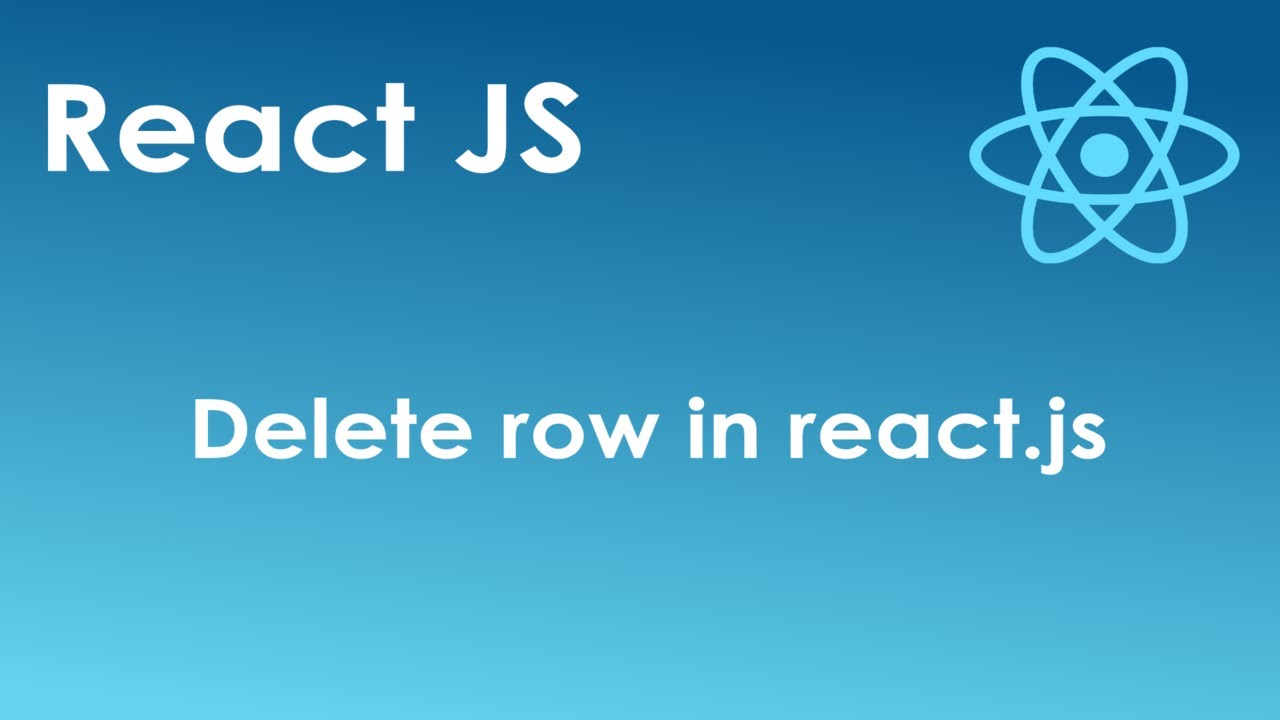 How to remove a row in react.js application