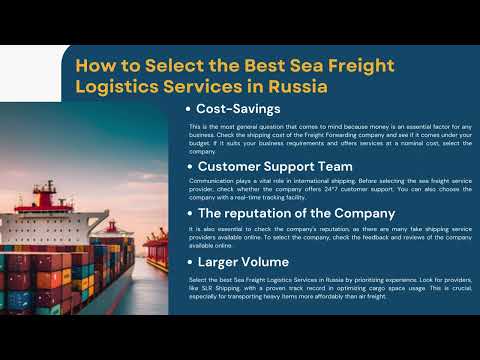 Sea Freight Logistics Services in Russia