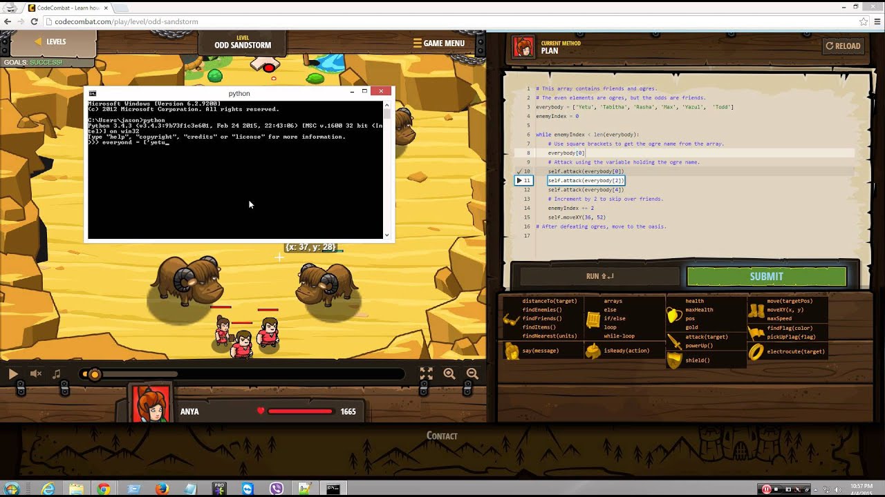 Codecombat Python - Odd Storm SOLUTION