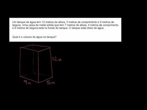 Problema de volume: tanque de água (vídeo) | Khan Academy
