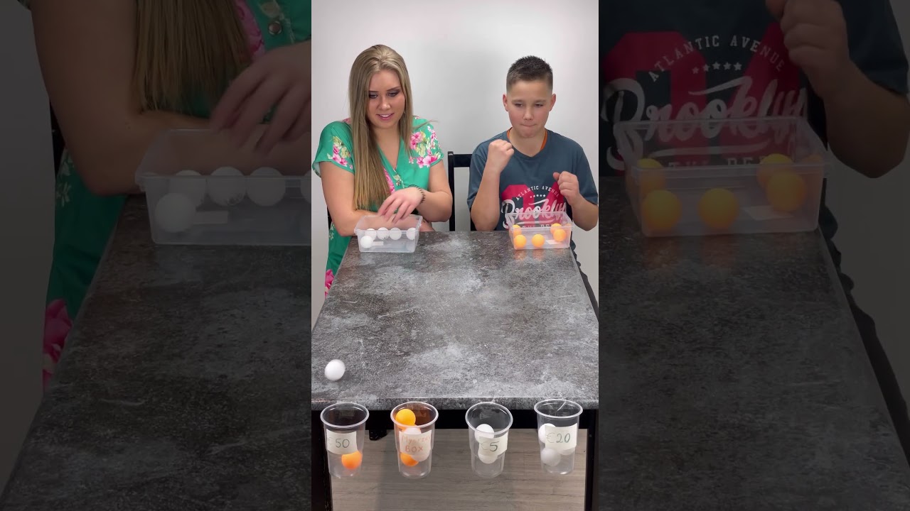 Ping Pong Ball Challenge - Win Mystery Box or Money #shorts #games #challenge #mysterybox