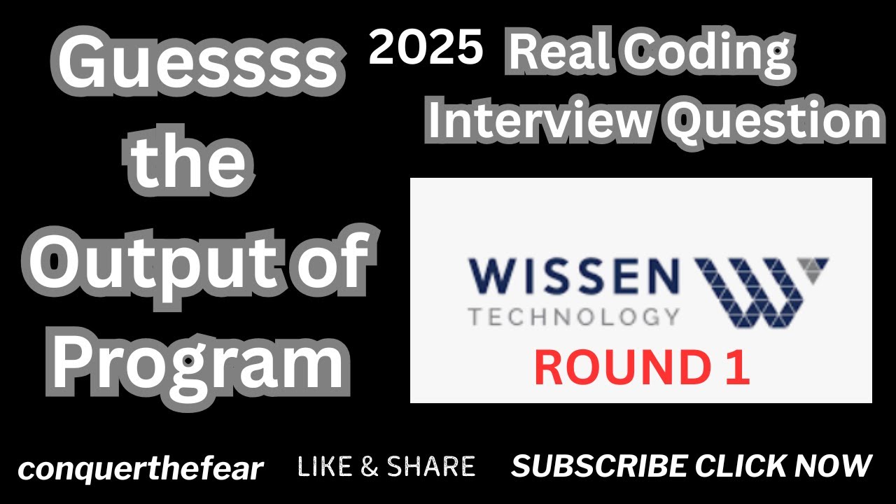 Real World Java Coding Interview Question | Guess the Output | Wissen Technology Round 1 | Spring