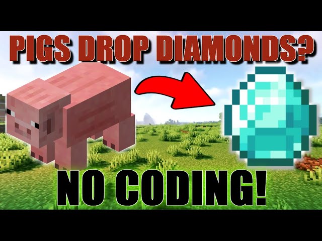 Pigs Drop Diamonds + Tutorial Minecraft Data Pack