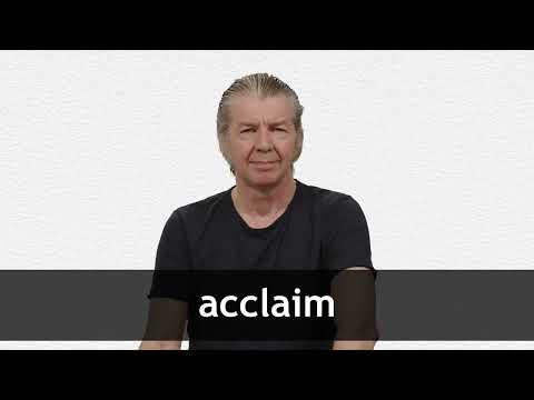 How to pronounce ACCLAIM in American English