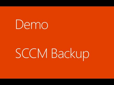 Enable SCCM Backup step by step