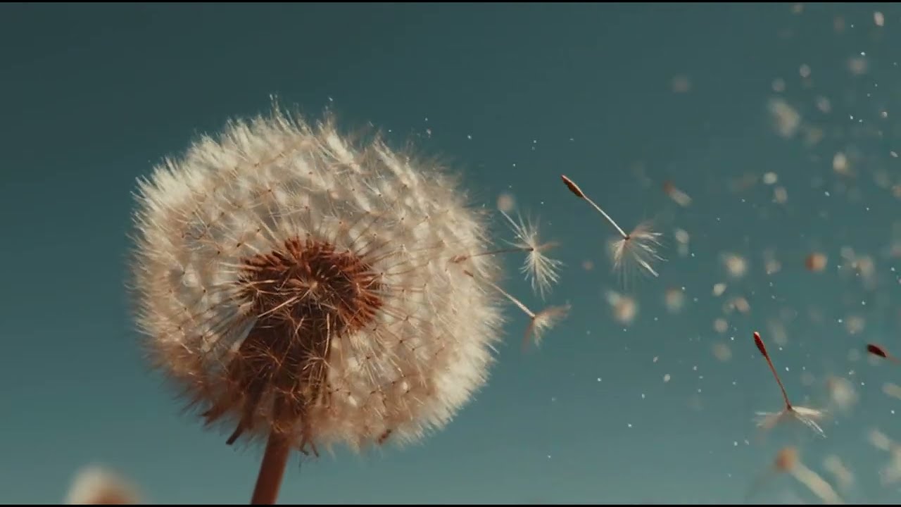 Dandelion, seeds, wind free stock video  Free for use & download