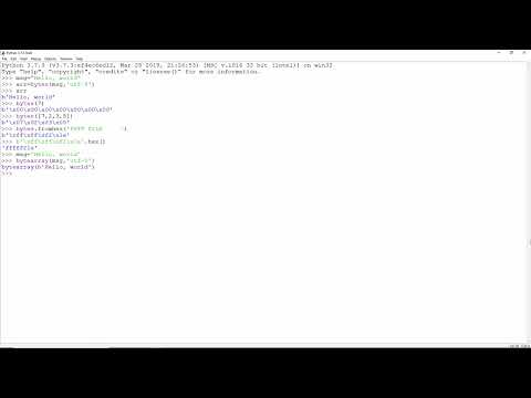 Python Binary Sequence Types: bytes, bytearray, memoryview Practical
