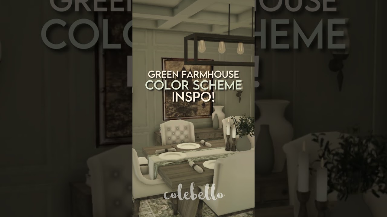 bloxburg spring farmhouse color scheme inspo!! #bloxburg #roblox #bloxburgbuild #bloxburgcolorscheme