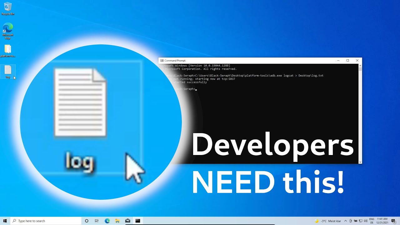 Capturing Android Logs for Bug-Reports (from a Windows computer)
