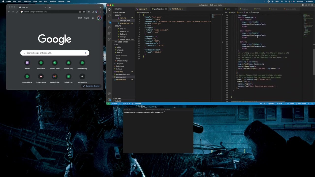 SVG Logo Maker in Javascript