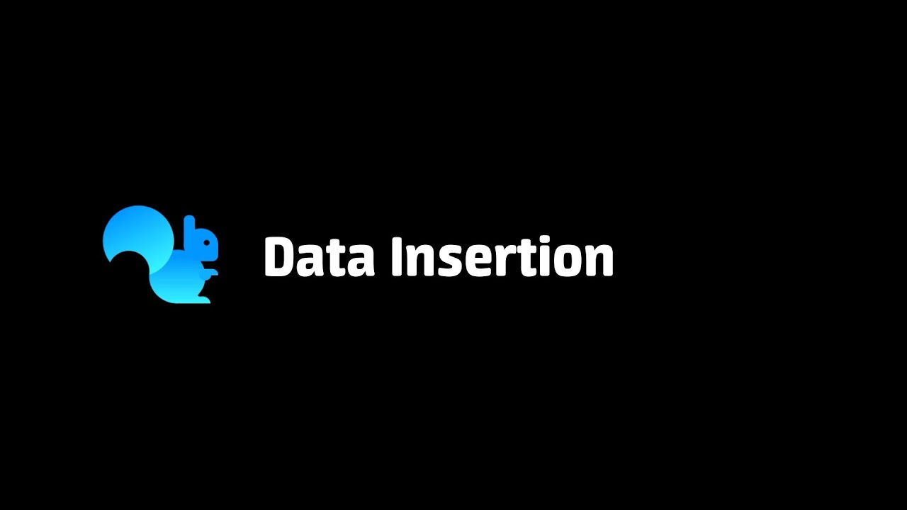 Squirrel Tutorial: Data Insertion