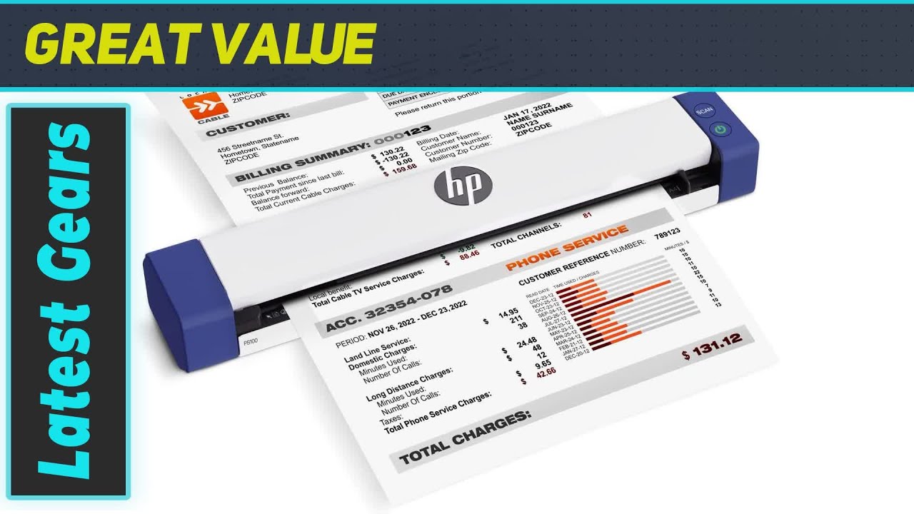 HP Small USB Document & Photo Scanner: The Ultimate Portable Scanning Solution!