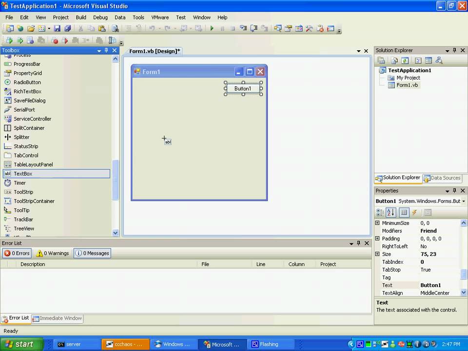 Visual Basic .net 2008 Tutorial 1
