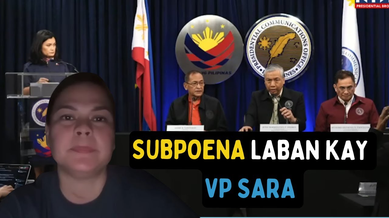 VP Sara Duterte, ipapa-subpoena ng NBI dahil sa death threat laban kay President Bongbong Marcos