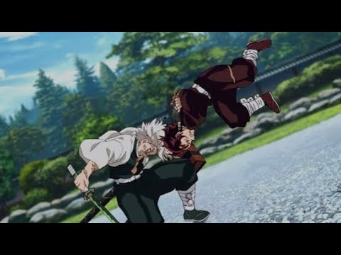 tanjiros headbutt to sanemi #edit #anime #subscribe