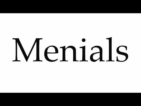 How to Pronounce Menials