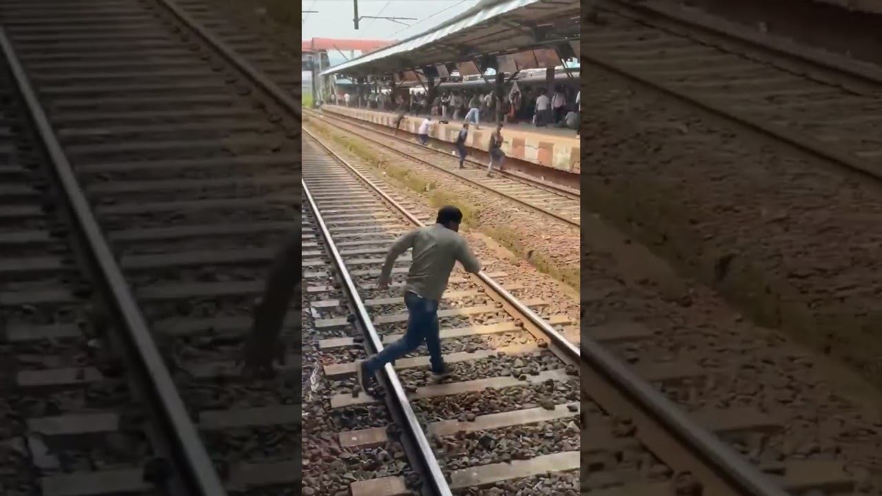 For your safety, please refrain from crossing the train tracks