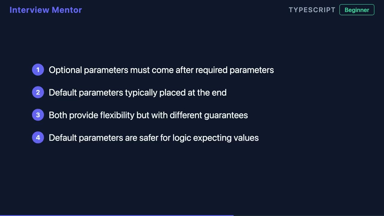 Optional vs Default Parameters in TypeScript Explained