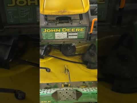 Changing belt on a John Deere zero turn