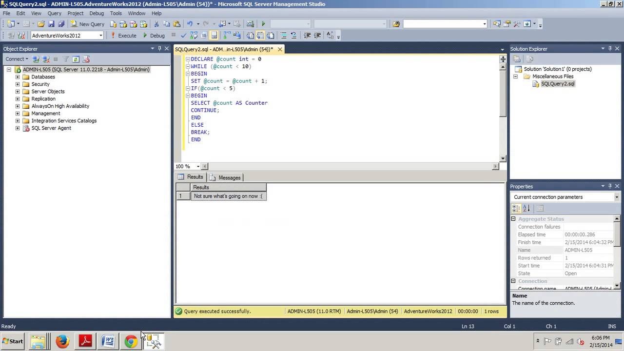 SQL Server Tutorial 53: Controlling flow keywords using T-SQL
