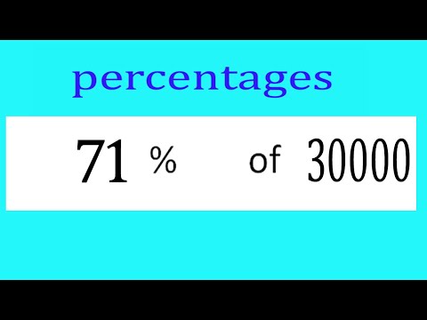 Percentages 71 Percentage(%) of 30000