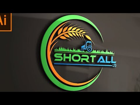 Agriculture Logo Design Speed up||Adobe illustrator||Logo Design#shorts #trending #viral #design