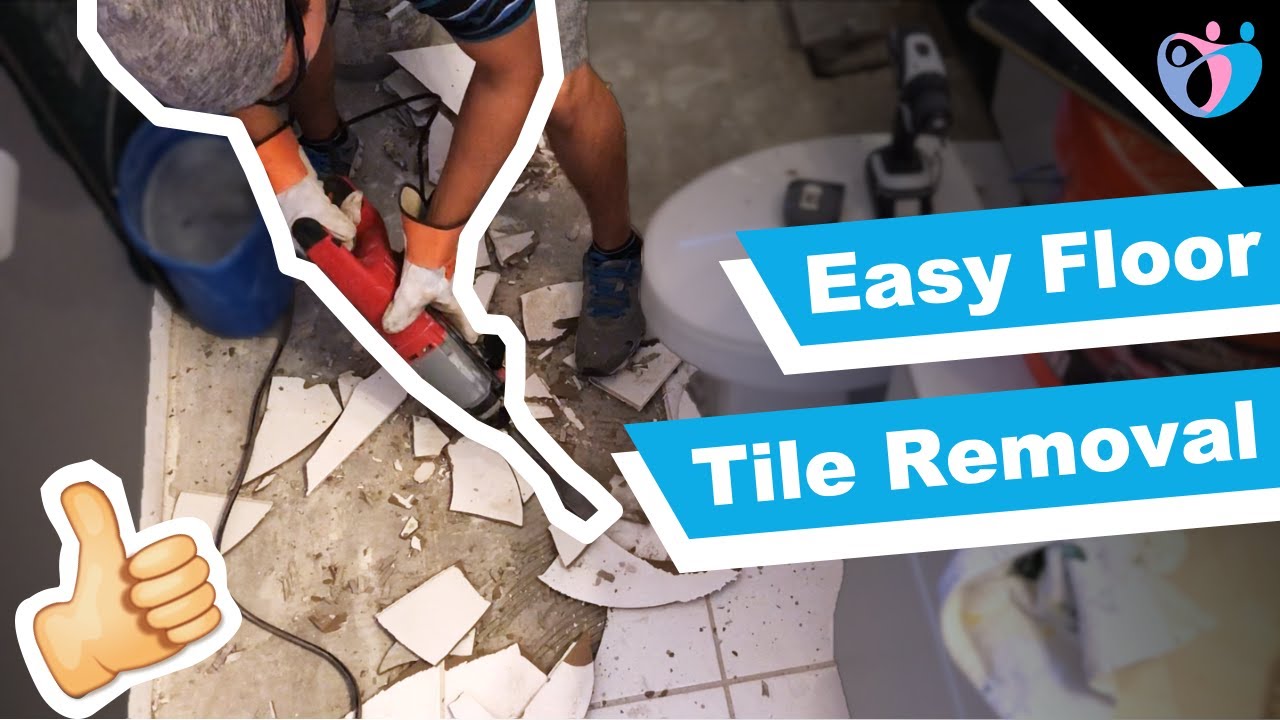 How to remove floor tile in a bathroom | bathroom remodel