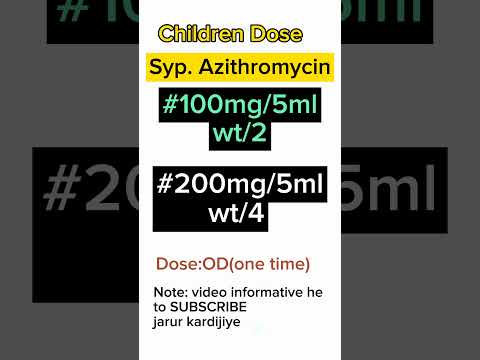 Syrup Azithromycin dose in children#shorts #viral #trending