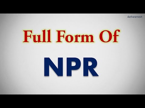 Full Form Of NPR