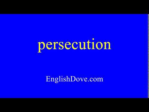 How to pronounce persecution in American English.
