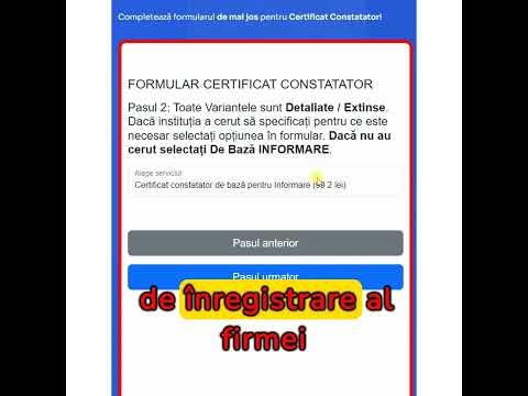 2024 Eliberare Certificat Constatator Online Semnat Electronic de ONRC 📒.