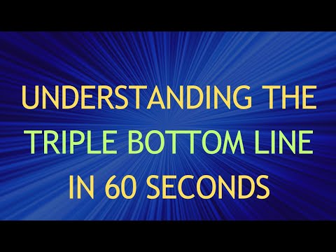 Understanding the Triple Bottom Line in 60 Seconds