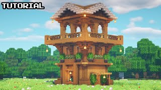 Minecraft - How to Build a Survival Tower + Interior | Tutorial ...