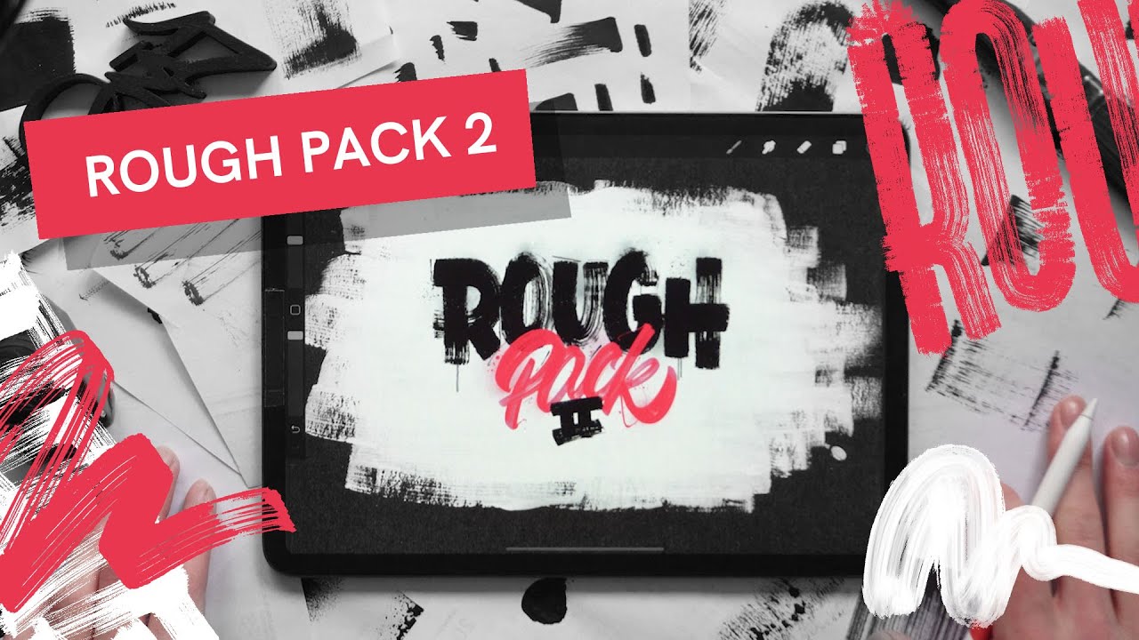 Rough Pack 2 - Walkthrough - Texture Brush Pack for Procreate