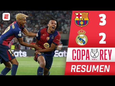 BARCELONA, CAMPEÓN de COPA DEL REY. Venció 3-2 al REAL MADRID en un PARTIDAZO HISTÓRICO | RESUMEN