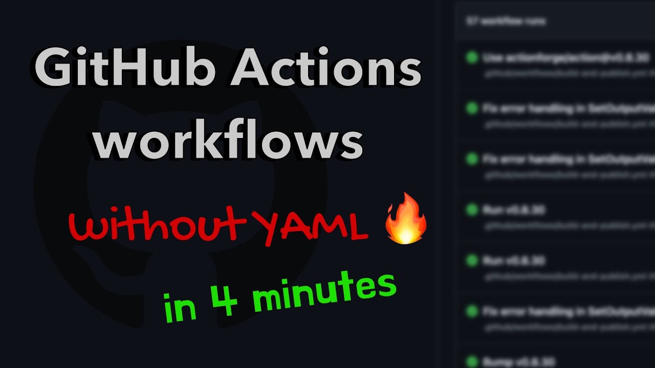 Actionforge - GitHub Actions workflows without YAML in 4 minutes