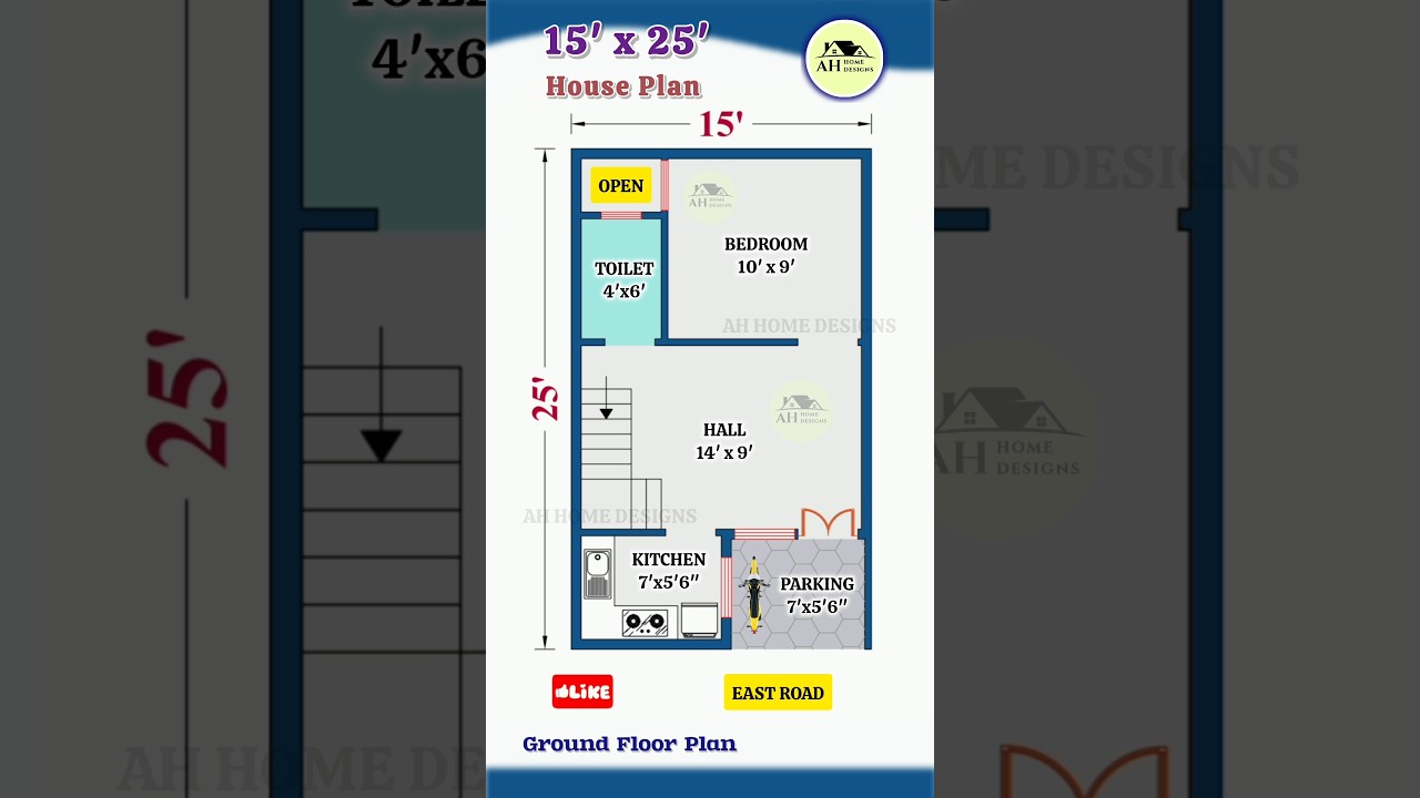15'x25' House Plan, 15*25 Home Design, 15/25 House Design, 15 by 25, #housedesign #shorts #ytshorts