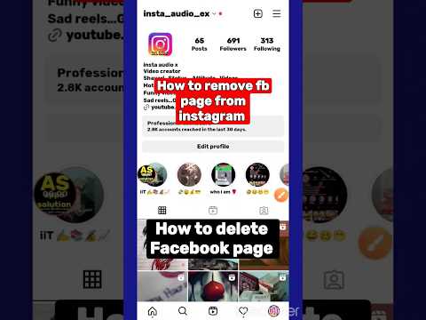 how to delete facebook page • disconnect Fb page from instagram