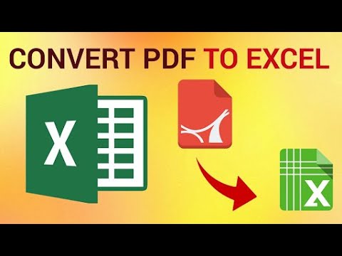 How to convert pdf file to excel format