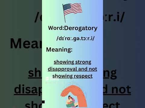 How to Pronounce Derogatory in American Accent #learnenglish #learning 1