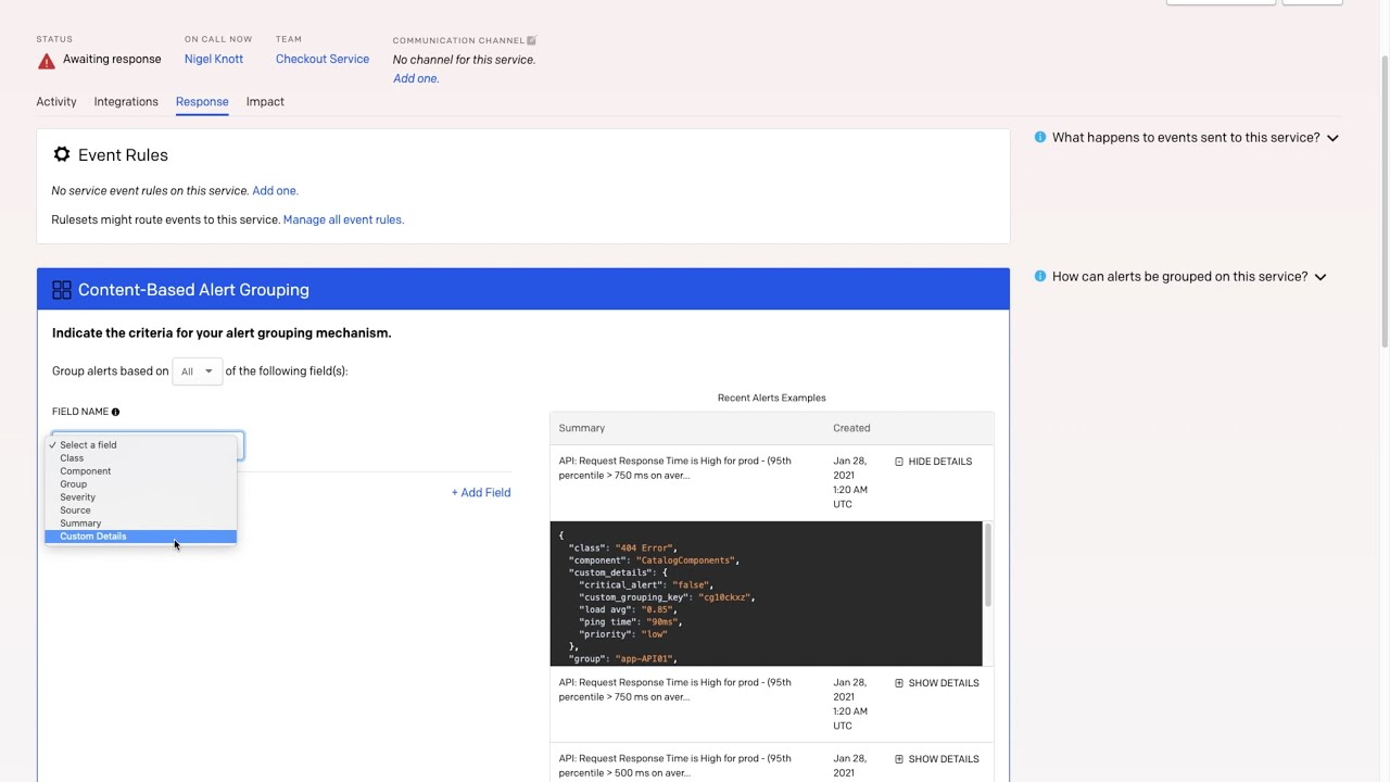Alert Grouping Preview & Content-Based Alert Grouping
